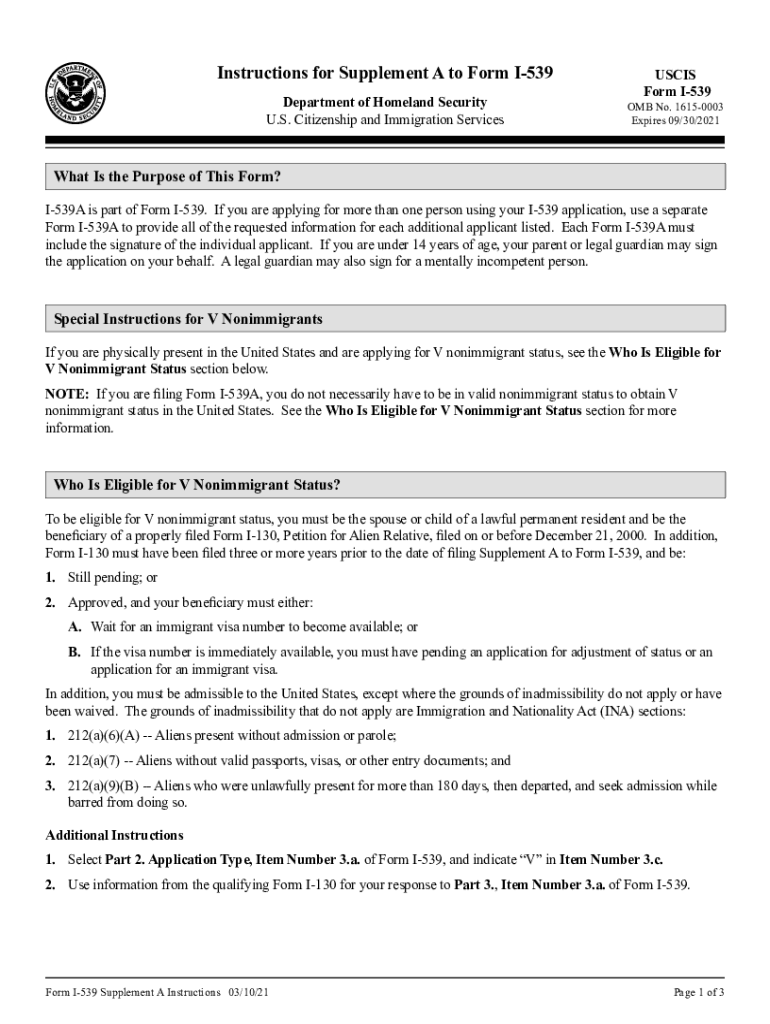 Fillable Online Sample Form I-539, Application to Extend / Change ...