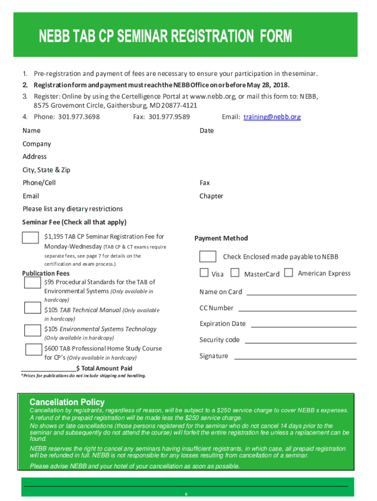 Fillable Online NEBB Discipline: Testing, Adjusting and Balancing (TAB ...