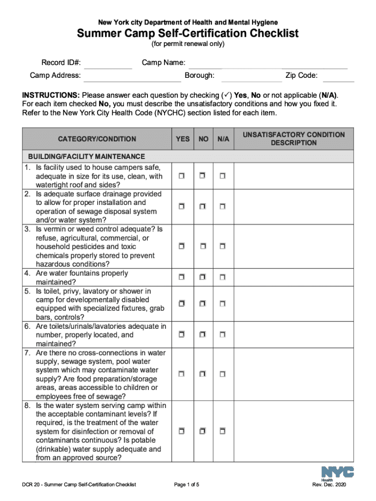 2020-2025 Form NY DCR 20 Fill Online, Printable, Fillable, Blank ...