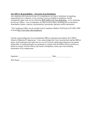 Fillable Online Health Insurance Portability and Accountability Act ...