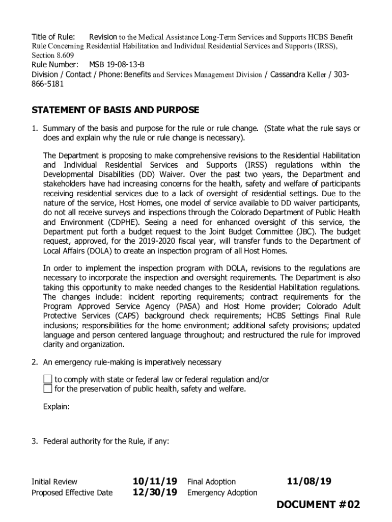 Fillable Online Residential Habilitation Revisions - DD Waiver - OP ...