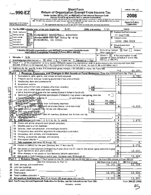 Fillable Online About Form 990-EZ, Short Form Return of Organization ...