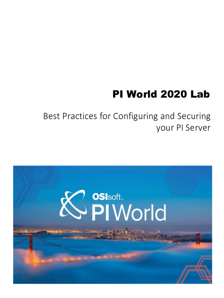 Fillable Online PI World 2020 Lab - MicrosoftPI Server - OSIsoftPI to ...