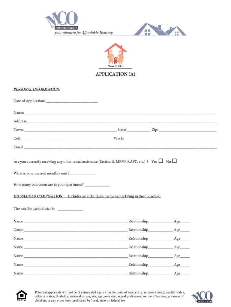 Fillable Online COVID-19 Emergency Rental Assistance Application Form ...