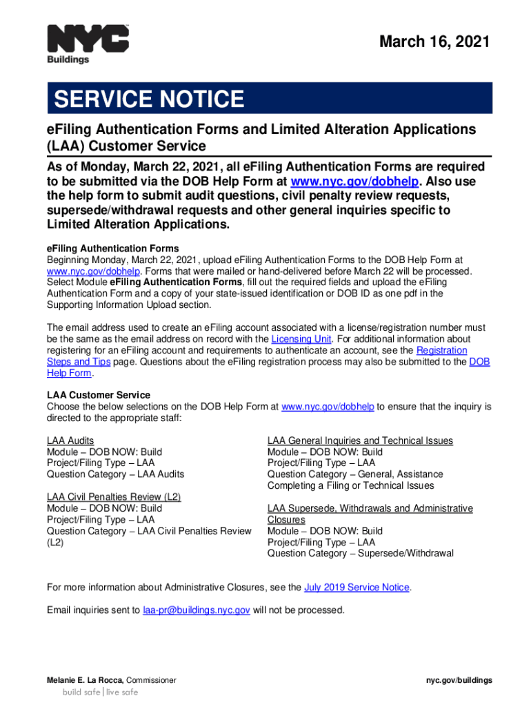 Fillable Online eFiling Authentication Forms and Limited Alteration ...