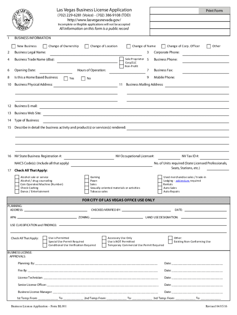 City business license las vegas: Fill out & sign online | DocHub