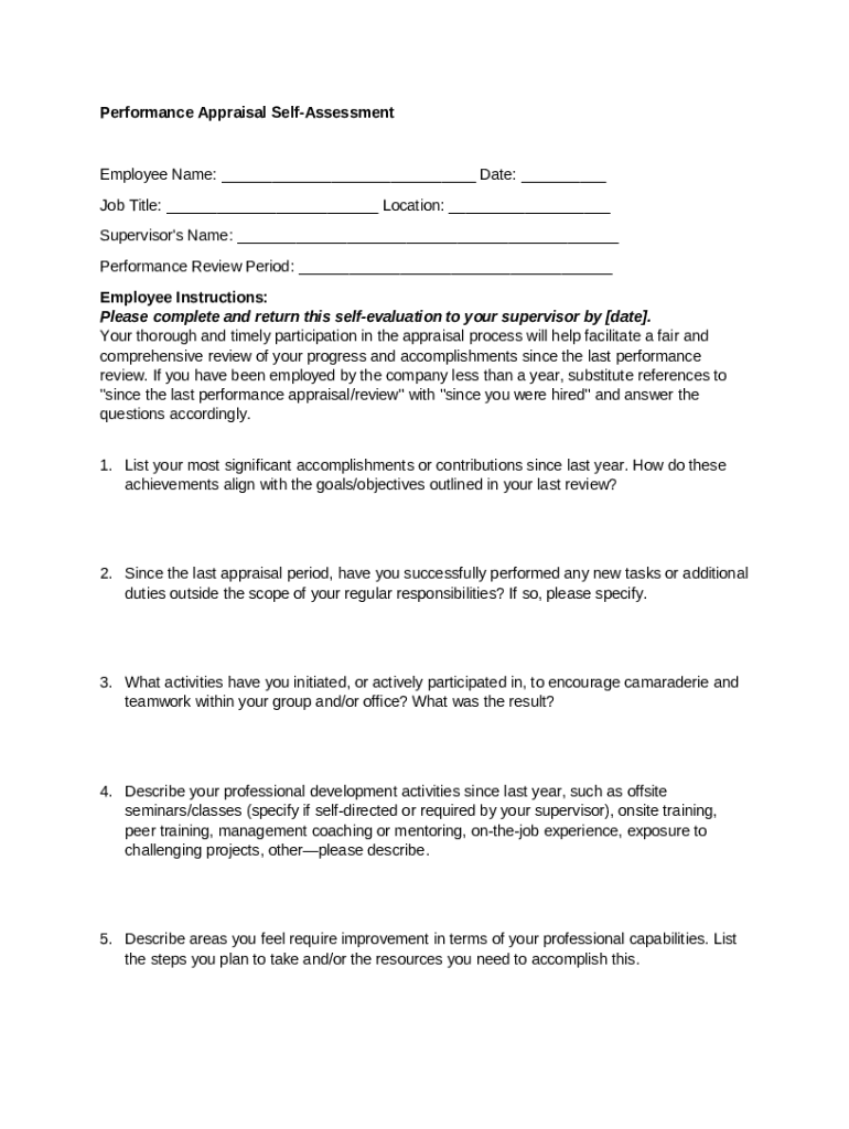 Skilled Laborer Perance Evaluation Doc Template | pdfFiller