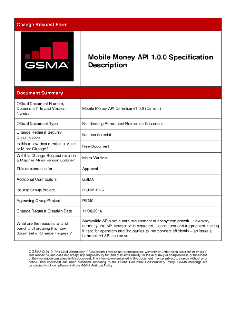 Fillable Online Change Request Form ExampleChange Request ...