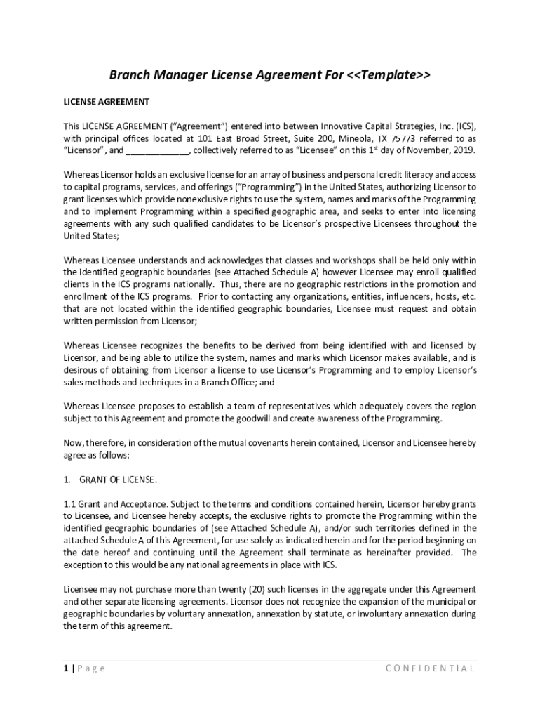 Fillable Online 35+ License Agreement Templates - Free Word, PDF Format ...