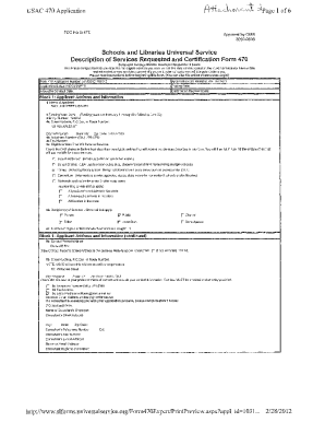 Fillable Online FCC Form 470 Filing - Universal Service Administrative ...