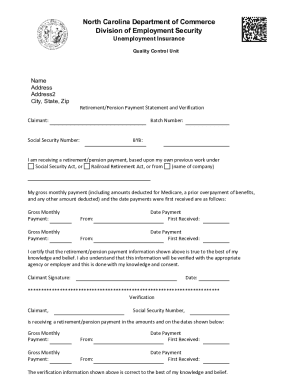 Fillable Online QC-36, Retirement, Pension Payment Statement and ...