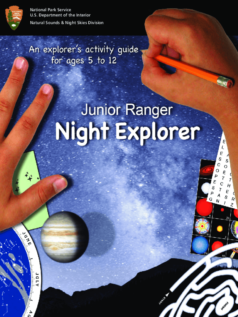 Fillable Online Junior Ranger Night Explorer. Educational outreach Fax ...