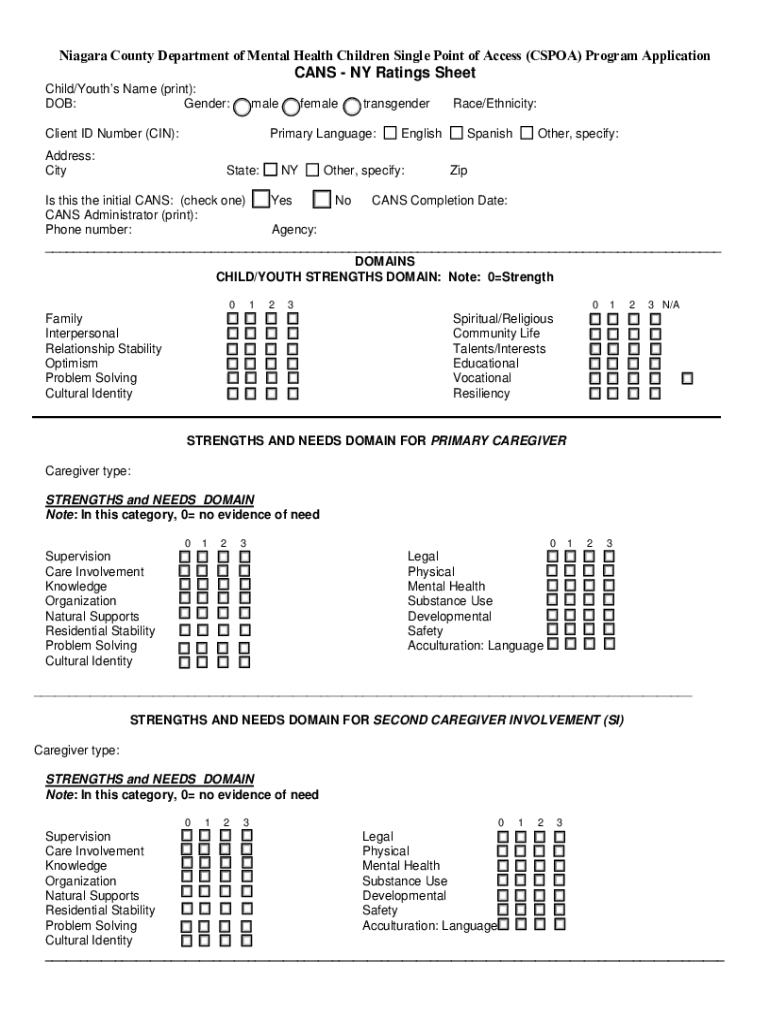 Fillable Online NIAGARA COUNTY DEPARTMENT OF MENTAL HEALTH ASPOA ...