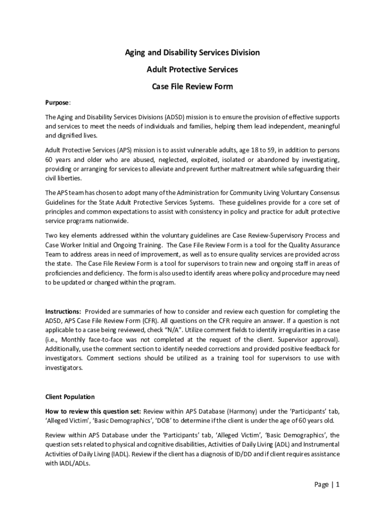 Fillable Online Case File Review Form Instructions Fax Email Print ...