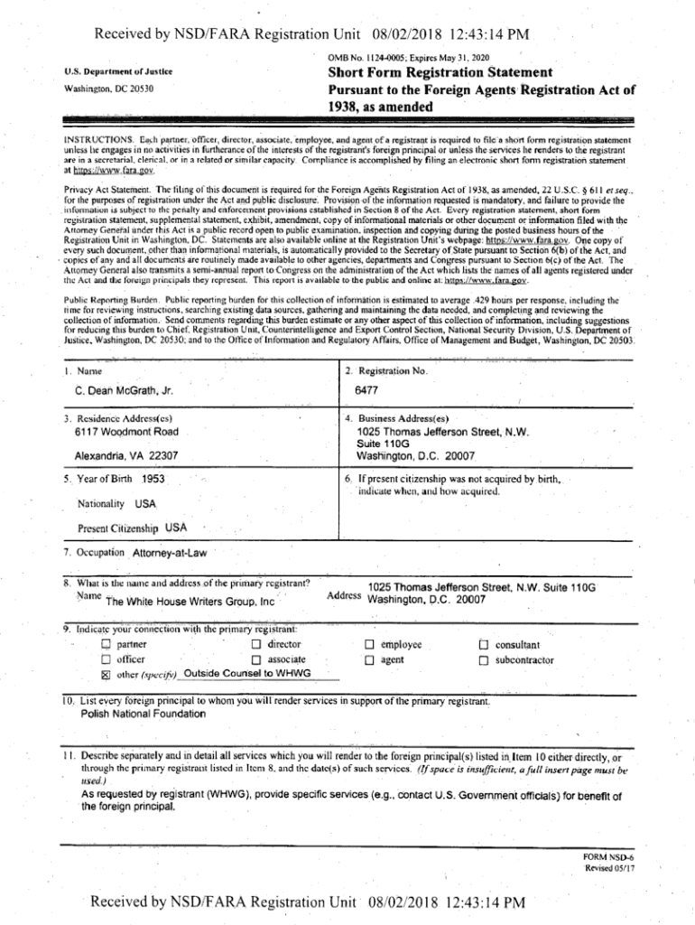 Fillable Online I - REGISTRANT - efile.fara.gov Fax Email Print - pdfFiller