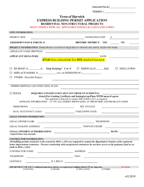 Fillable Online Express Building and Temp Structure Permit Application ...