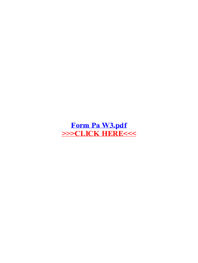 Fillable Online Form Pa W3.pdf Fax Email Print - pdfFiller