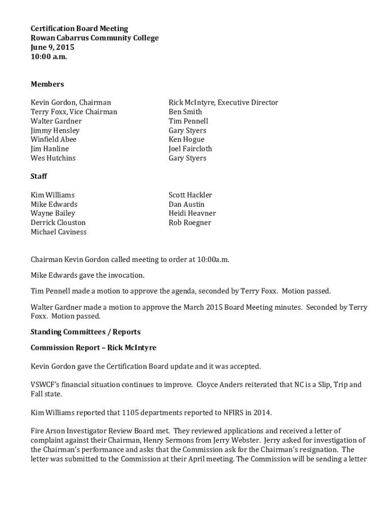 Fillable Online Fire and Rescue Certification Board OSFM - ncosfm.gov Fax Email Print - pdfFiller