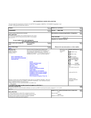 Fillable Online DG DECLARATION FORM ID.xls Fax Email Print - pdfFiller