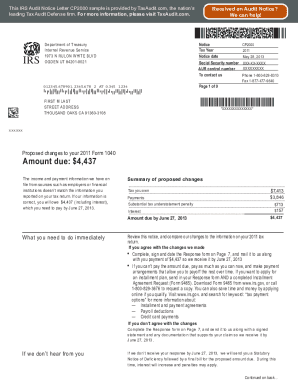Fillable Online Irs Sample Notices 2018 - Fill and Sign Printable ...