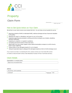 Fillable Online Property Claim Form 20-21 Fax Email Print - pdfFiller