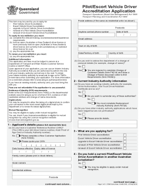 Fillable Online Queensland Transport Corporate Forms Fax Email Print ...