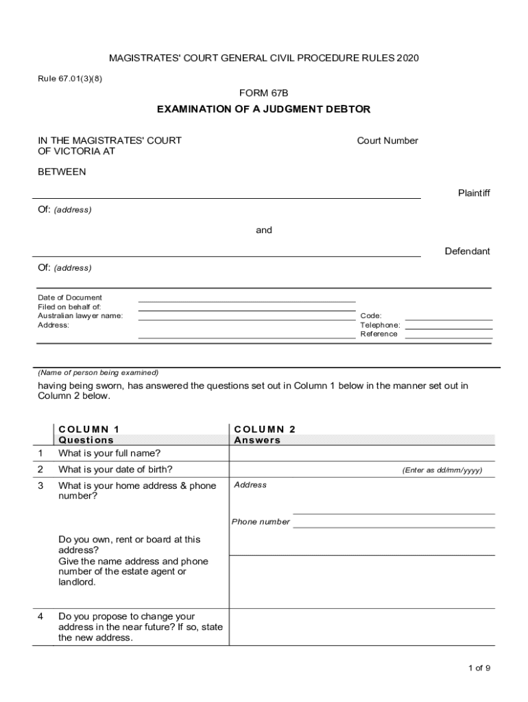 Fillable Online Civil Form 27CD - Examination of Judgment Debtor-corp ...