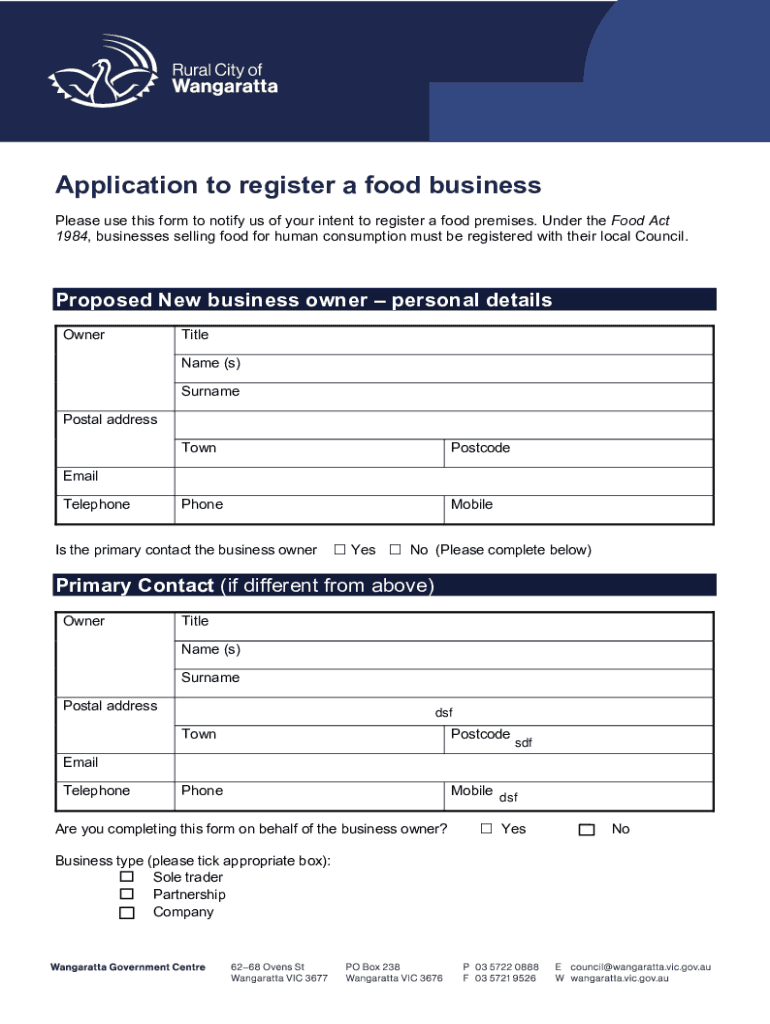 Fillable Online Registration of Food Facilities and Other ...