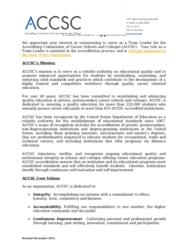 WelcomeAccrediting Commission of Career Schools and ... Doc Template ...