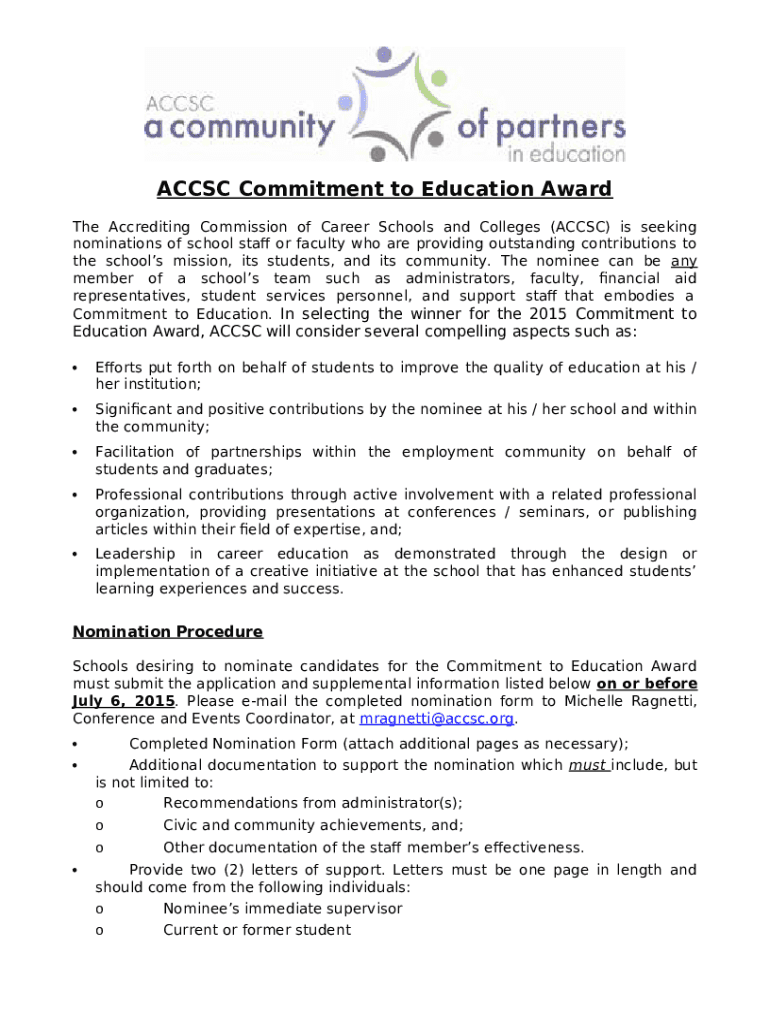 Welcome Accrediting Commission of Career Schools and ... Doc Template | pdfFiller