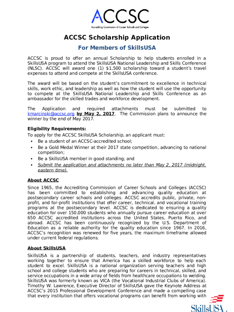 For Members of SkillsUSA Doc Template | pdfFiller