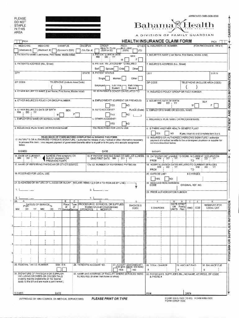 Fillable Online Bahama Health Fax Email Print - pdfFiller