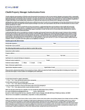 Fillable Online Enrollment Authorization Form - Chubb Fax Email Print ...