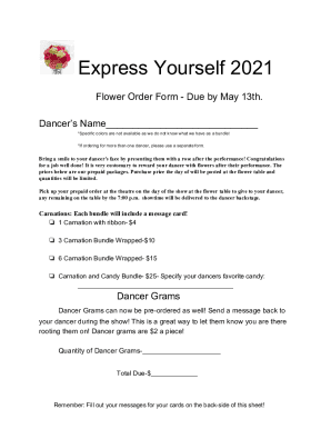 Fillable Online Online Flower Order Form TemplateJotForm Fax Email ...