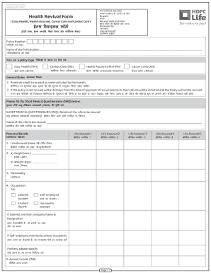 Fillable Online New018364018Health Revival Form Fax Email Print - pdfFiller