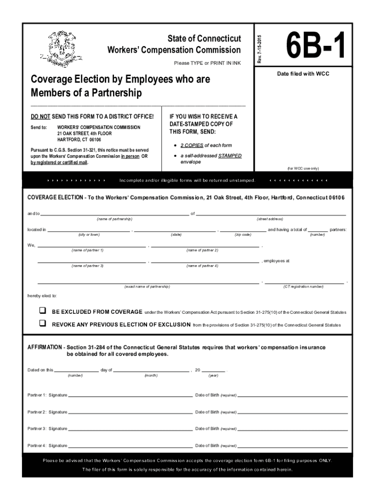 Fillable Online FORM: 6B Coverage Election by Employee ... - mol ...
