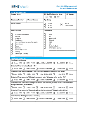 Fillable Online Sample Investor Suitability QuestionnaireThe Startup ...