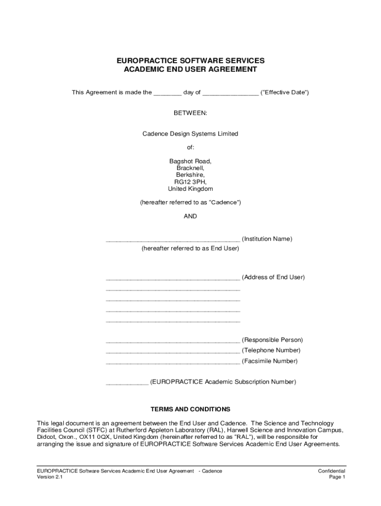 Fillable Online END USER AGREEMENT - LED Fax Email Print - pdfFiller