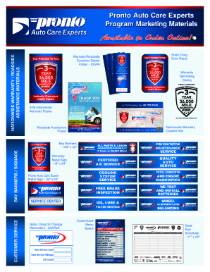 Fillable Online Pronto Smart Choice Advantage from Pronto Auto Parts ...