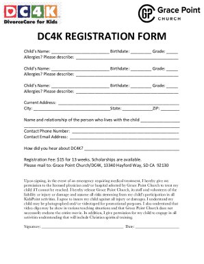 Fillable Online DC4K REGISTRATION FORM.docx Fax Email Print - pdfFiller
