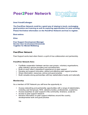 Fillable Online P2P network registration form Fax Email Print - pdfFiller