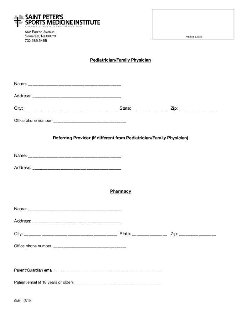 Fillable Online In order to expedite your admission, we kindly request ...