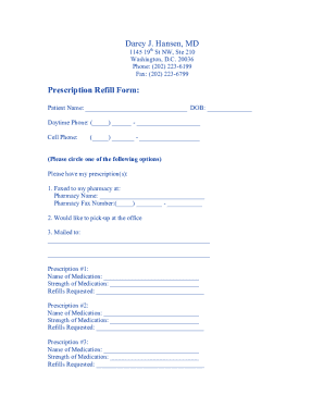 Fillable Online Prescription-Refills-Request-Form.doc Fax Email Print - pdfFiller