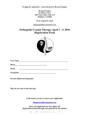 Fillable Online Orthopedic Cranial Therapy Registration Form.docx Fax ...
