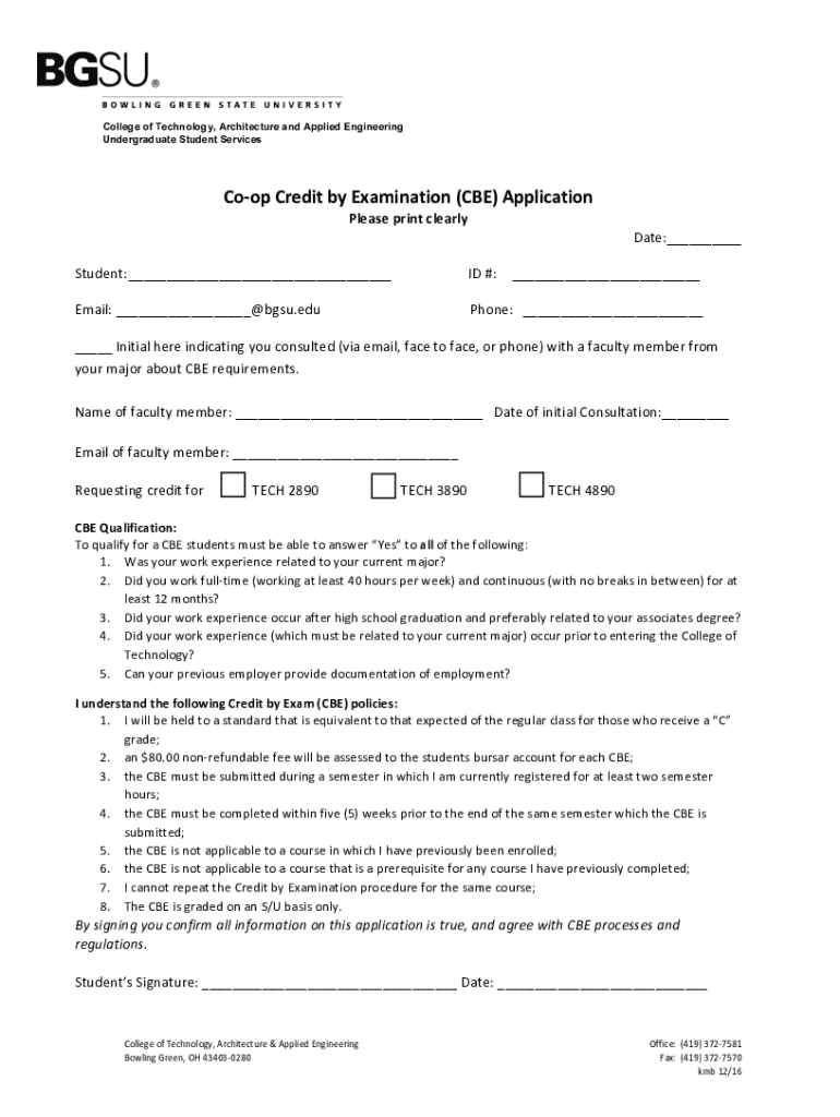 Fillable Online Co-op CBE application Part 1 Fax Email Print - pdfFiller