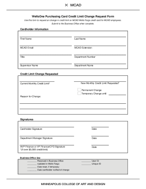 Fillable Online WOCC Credit Limit Change Request Form 7.16.18 Fax Email ...