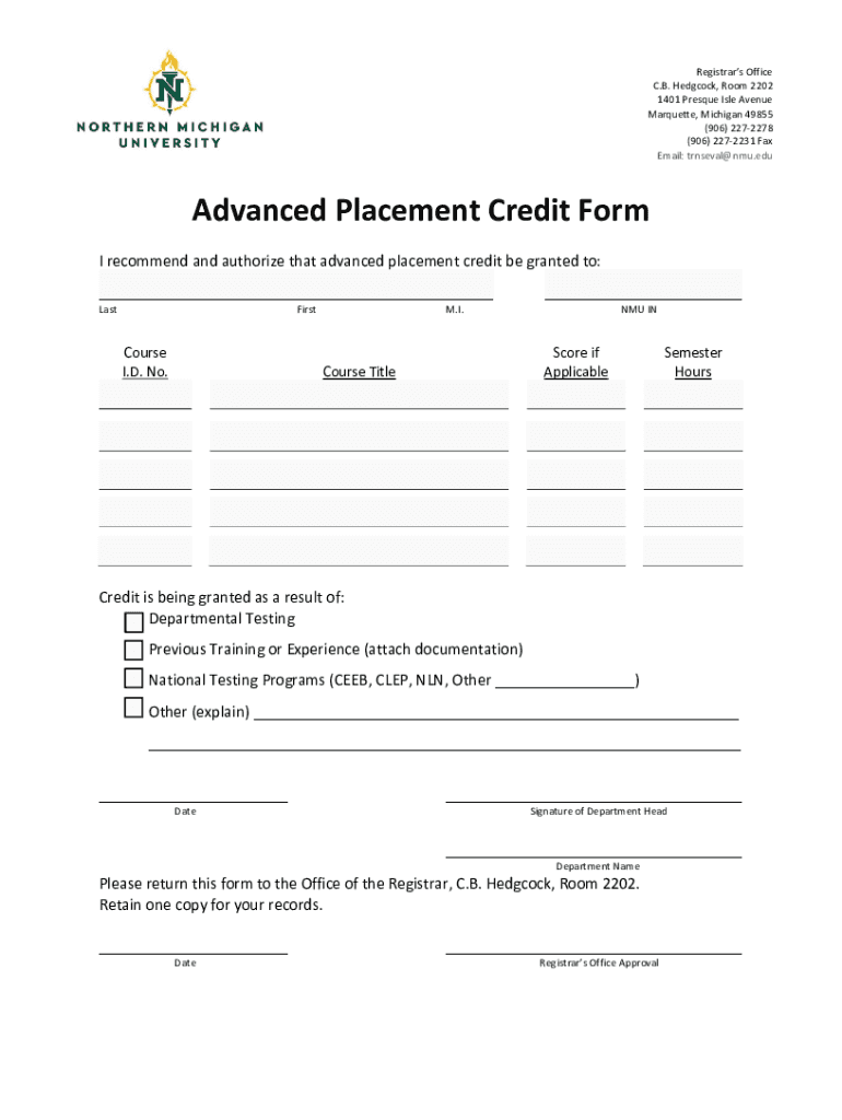 Fillable Online Individually Created Program (ICP) Application Form - nmu.edu Fax Email Print ...