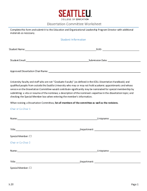 Fillable Online D2 Form - Disserttion Committee Approval Worksheet ...