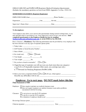 Fillable Online Respiratory Protection - OverviewOccupational Safety ...