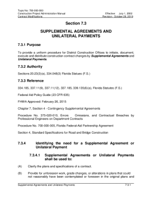 Fillable Online SUPPLEMENTAL AGREEMENTS AND Fax Email Print - pdfFiller